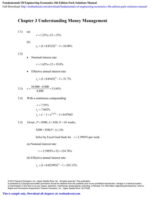 Engineering Economy (Practice Final Exam with solution) | PDF ...