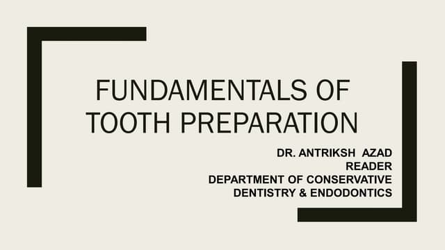 Class iii cavity preparation | PPTX