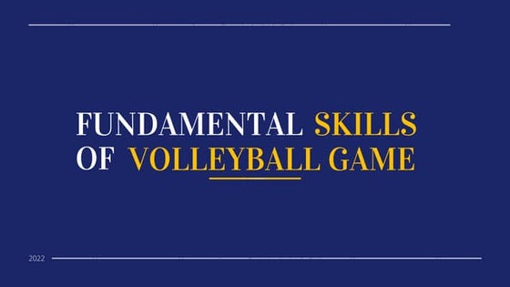 Basic Volleyball Skills | PPT