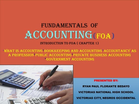 Fundamentals of Accounting And It's elements | PPTX