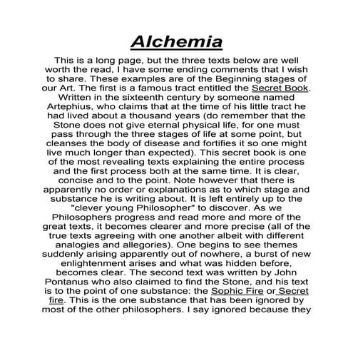 Fundamentals of alchemy | PDF