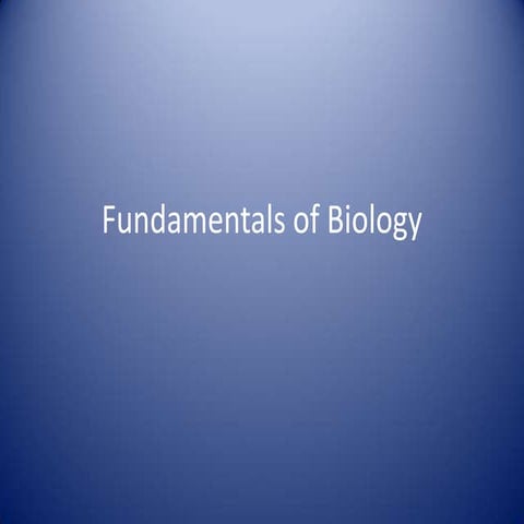 Fundamentals of biology | PPTX