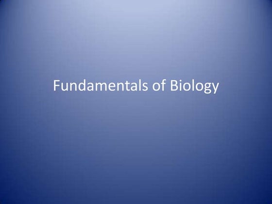General Biology- Unit 1 | PPT