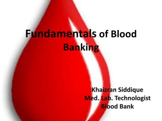 Blood Bank: Structure, Process & Outcome | PPT