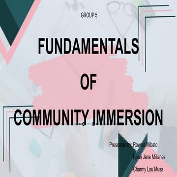 FUNDAMENTALS OF COMMUNITY IMMERSION- GROUP 5 PRESENTATION.pptx
