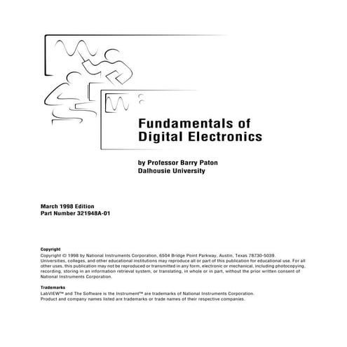 Fundamentals of digital electronics | PDF