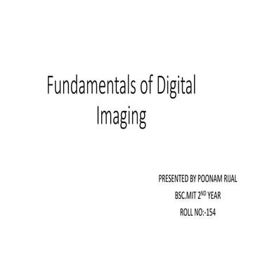 fundamentals of digital imaging - POONAM.pptx | Photo Editing Software ...