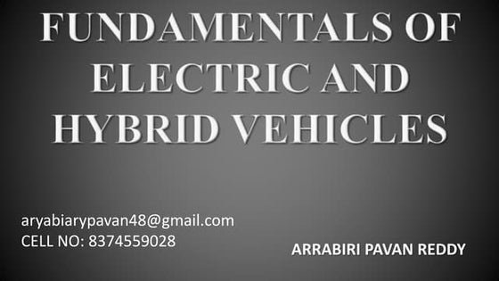 Hybrid Electric Vehicle | PPT