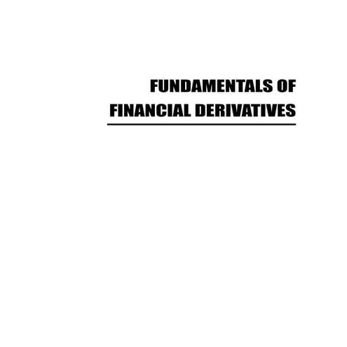 Fundamentals of financial derivatives nrp | PDF