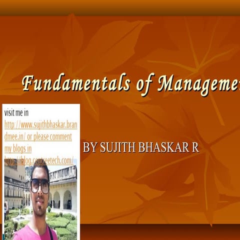 Fundamentals of management | PPT