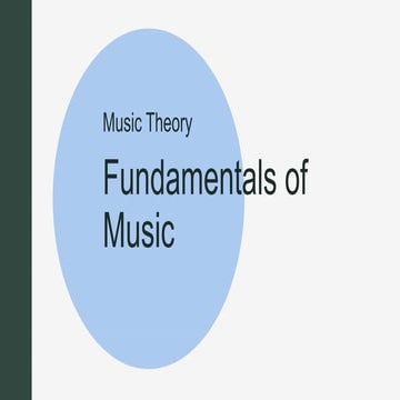 Music Theory: Fundamentals of music | PPTX