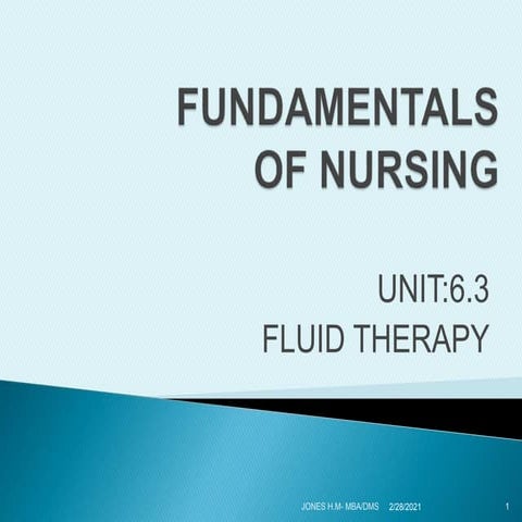 Fundamentals of nursing fluid | PPTX