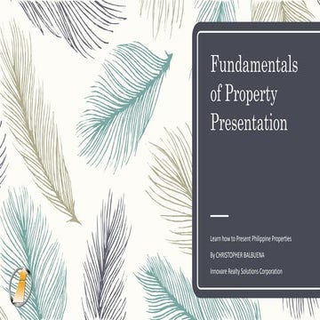 Fundamentals of Property Presentation | PPT