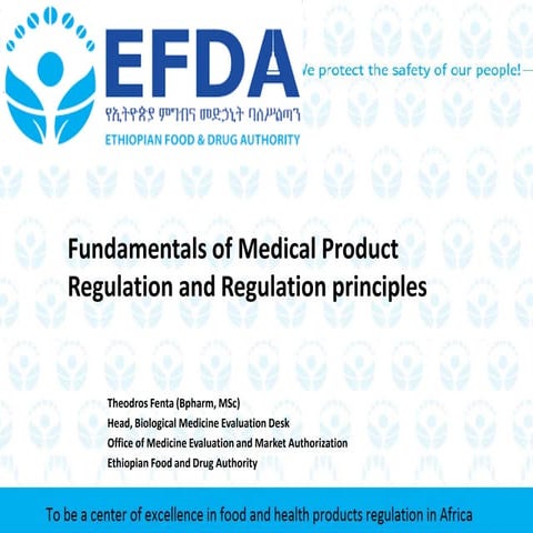 Fundamentals of Regulation ethiopian food and drug authority.pptx