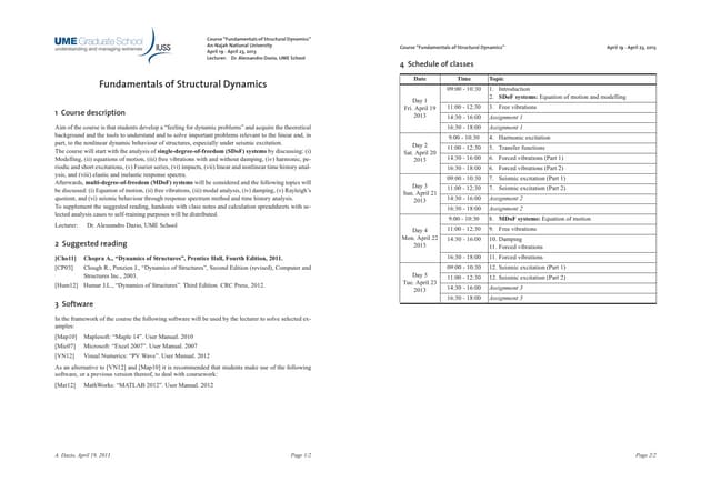 Structural Dynamics | PPTX