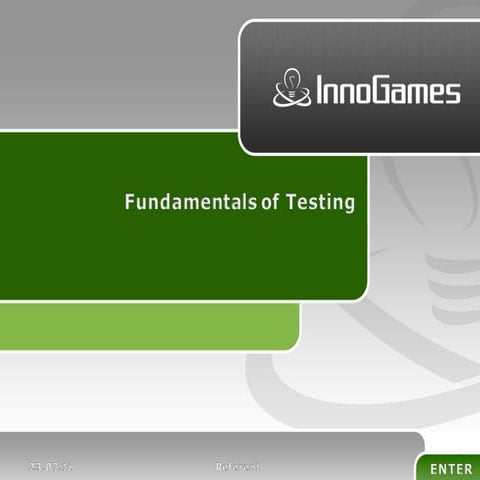 Fundamental of testing | PPTX