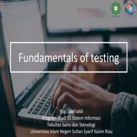Fundamentals Of Testing Testing And Implementations Ppt