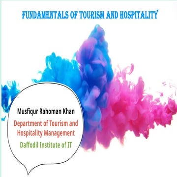 Chapter 7: Future in Tourism from the course Fundamentals of Tourism ...