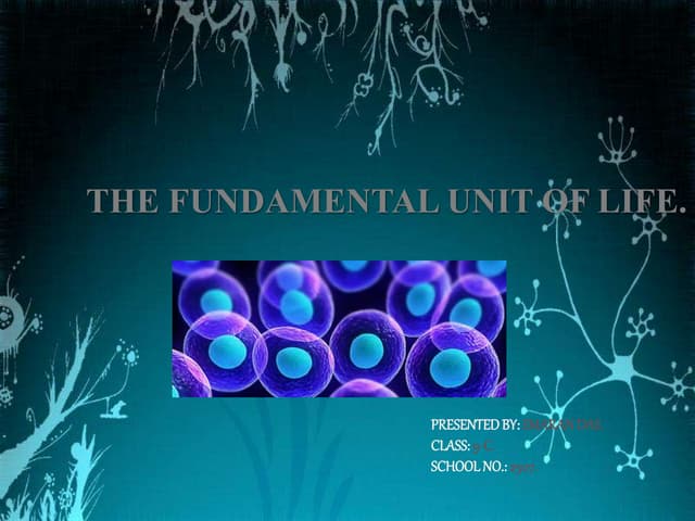 Parts of cell and their functions | PPTX