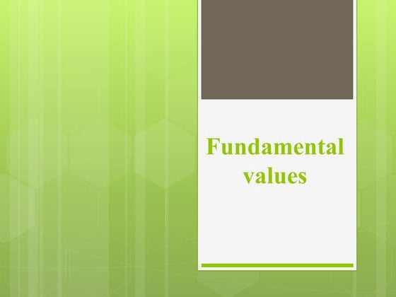 Human values | PPT