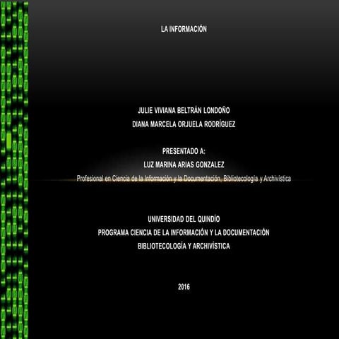 Qué es la información | PPTX