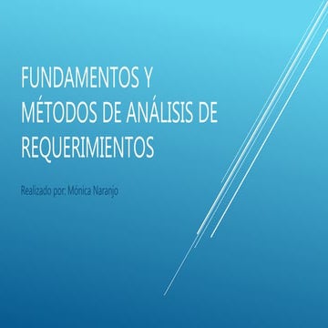Fundamentos y metodos analisis de requerimiento | PPTX | Programming Languages | Computing