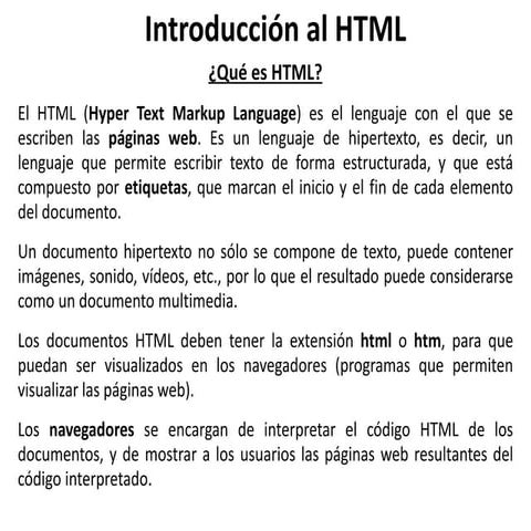 Fundamentos de lenguaje html | PPTX