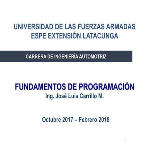Fundamentos de programacion | PPTX