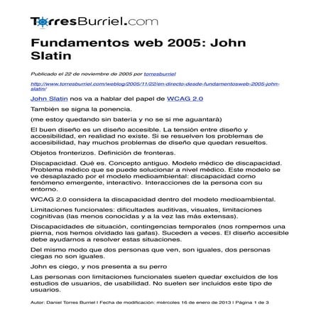 Presentacion Accesibilidad Web | PDF
