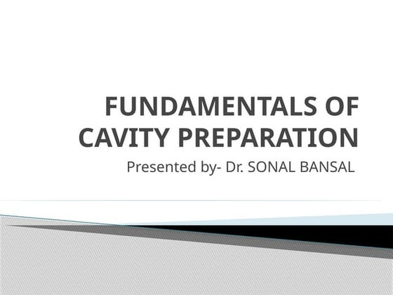 Class V and VI amalgam cavity preparations | PPTX