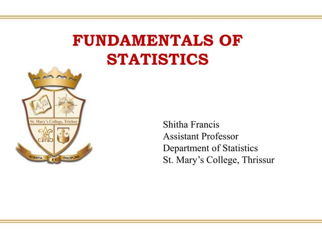 Branches of statistics | PPTX | Educational Assessment | Education