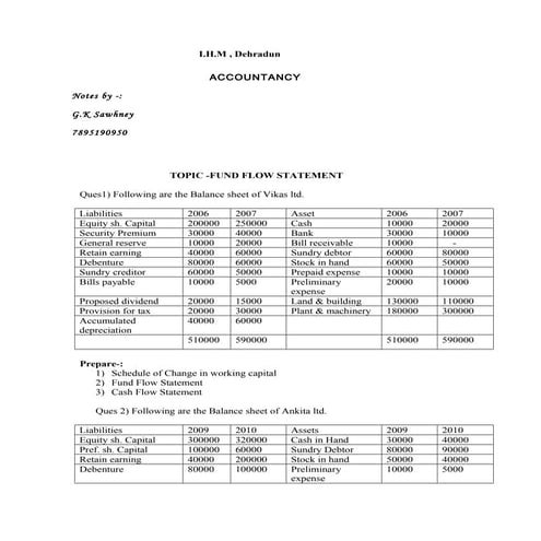 Fund flow statement | DOC