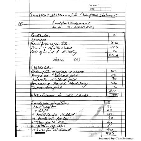 Fund Flow Statement and Cashflow Statement | PDF