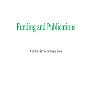 Funding and publications | PPTX