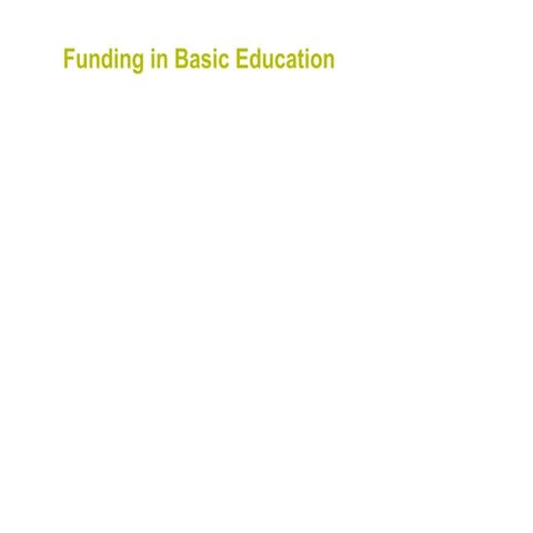 Funding in basic education | PPT