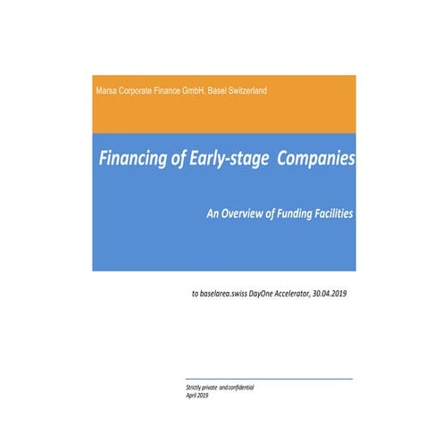 Funding of early stage companies | PDF