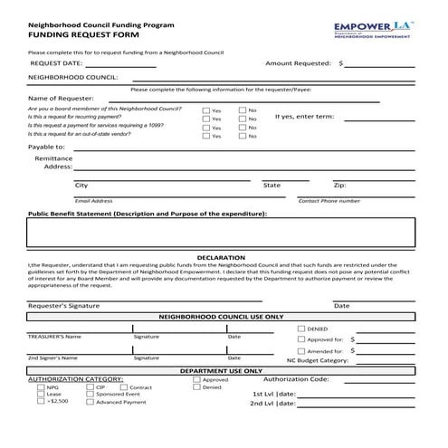 Funding request form 72214 fillable | PDF