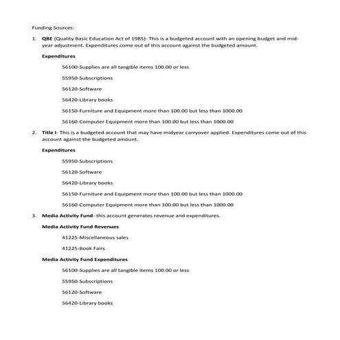 Funding source codes | DOCX | Business | Business and Finance