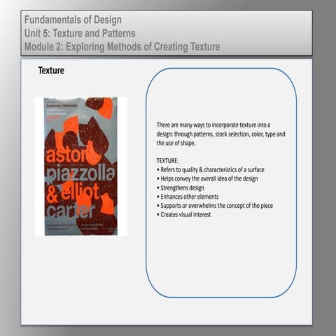 Textures on fashion design | PPTX