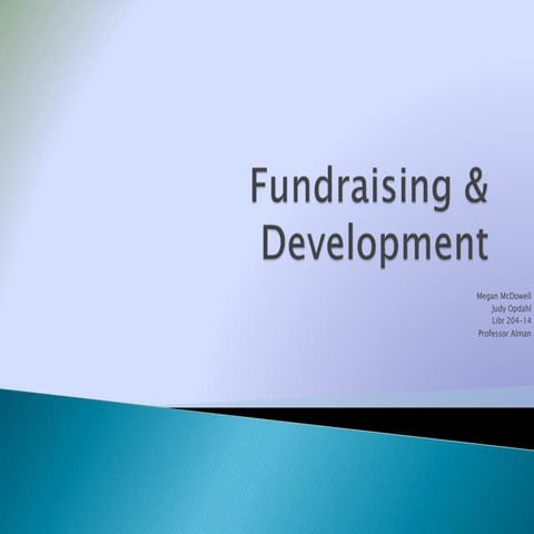 Fundraising and development slideshare | PPTX | Non-Profit ...