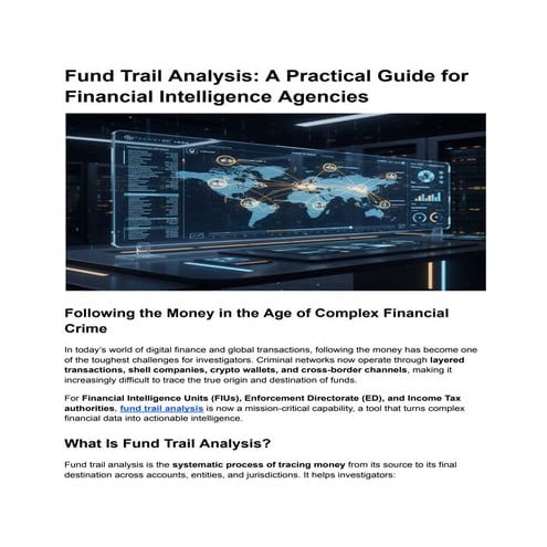 Fund Trail Analysis: A Practical Guide for Financial Intelligence ...