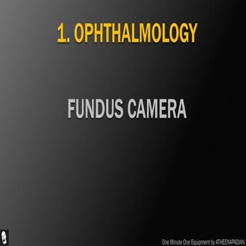 Fundus camera - Medical Equipment | PDF