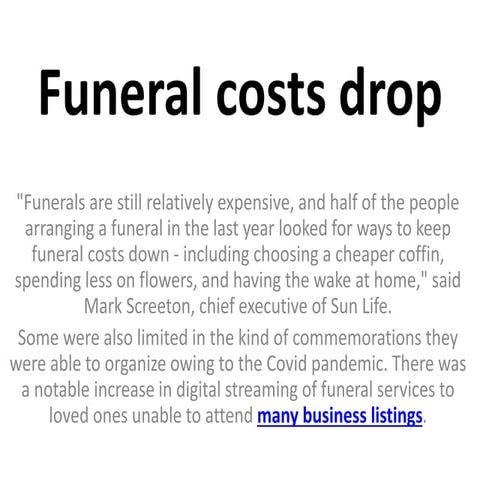 Funeral costs drop | PPTX