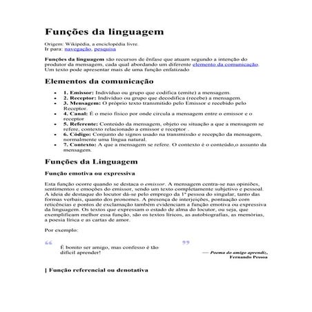 Funções da linguagem | PDF