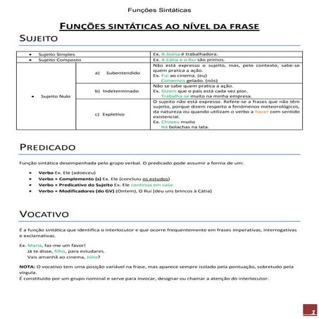 Predicativo do complemento direto | DOC