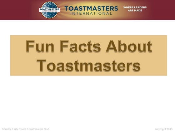 Toastmasters and Leadership Building | PPTX | Executive Leadership ...