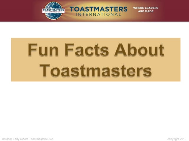 Toastmasters 101 | PPT