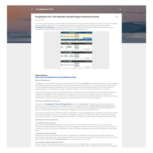 Why Fungabeam Is Revolutionizing Toenail Fungus Treatment | PDF