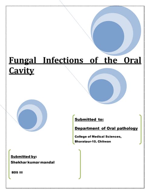 Fungal infections of the oral cavity | PDF