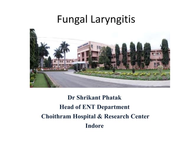 Laryngeal tuberculosis | PPTX